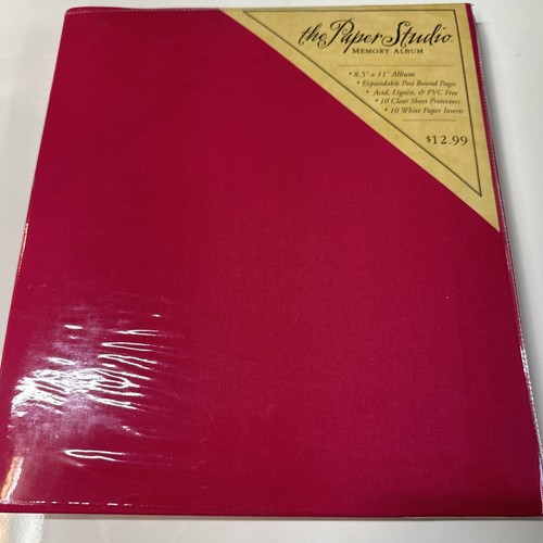 The Paper Studio Memories Post Bound Scrapbook Album 8.5 x 11" Hot Pink ...