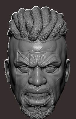 X-Men Bishop gnashing teeth custom head 4" 6" 7" 12" Marvel action ...