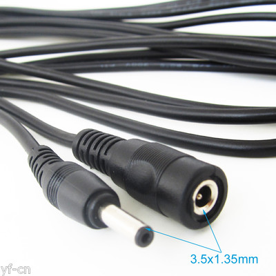 1pc 3M/10ft 3.5x1.35mm DC Power Male Plug to Female Camera Extension ...