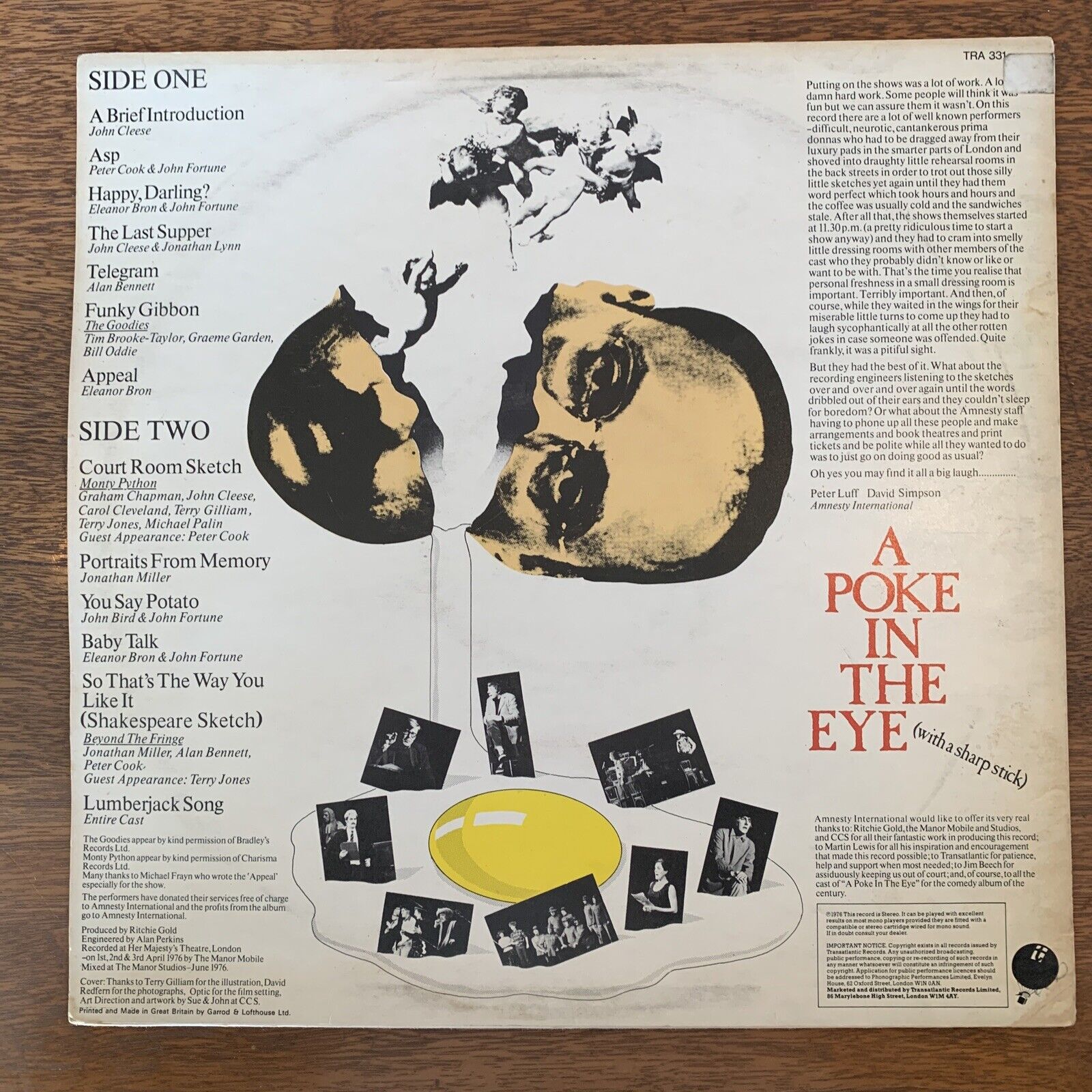 A Poke In The Eye (With A Sharp Stick) LP (MontyPython - 1976) TRA331 ...