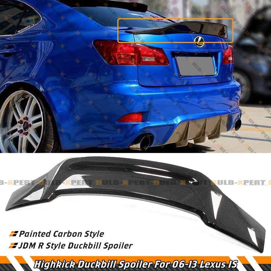 FOR 2006-2013 LEXUS IS250 IS350 ISF R STYLE CARBON LOOK DUCKBILL TRUNK ...