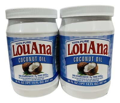 Lou Ana All Natural Pure Coconut Oil 30 oz (2 Pack) LouAna | eBay