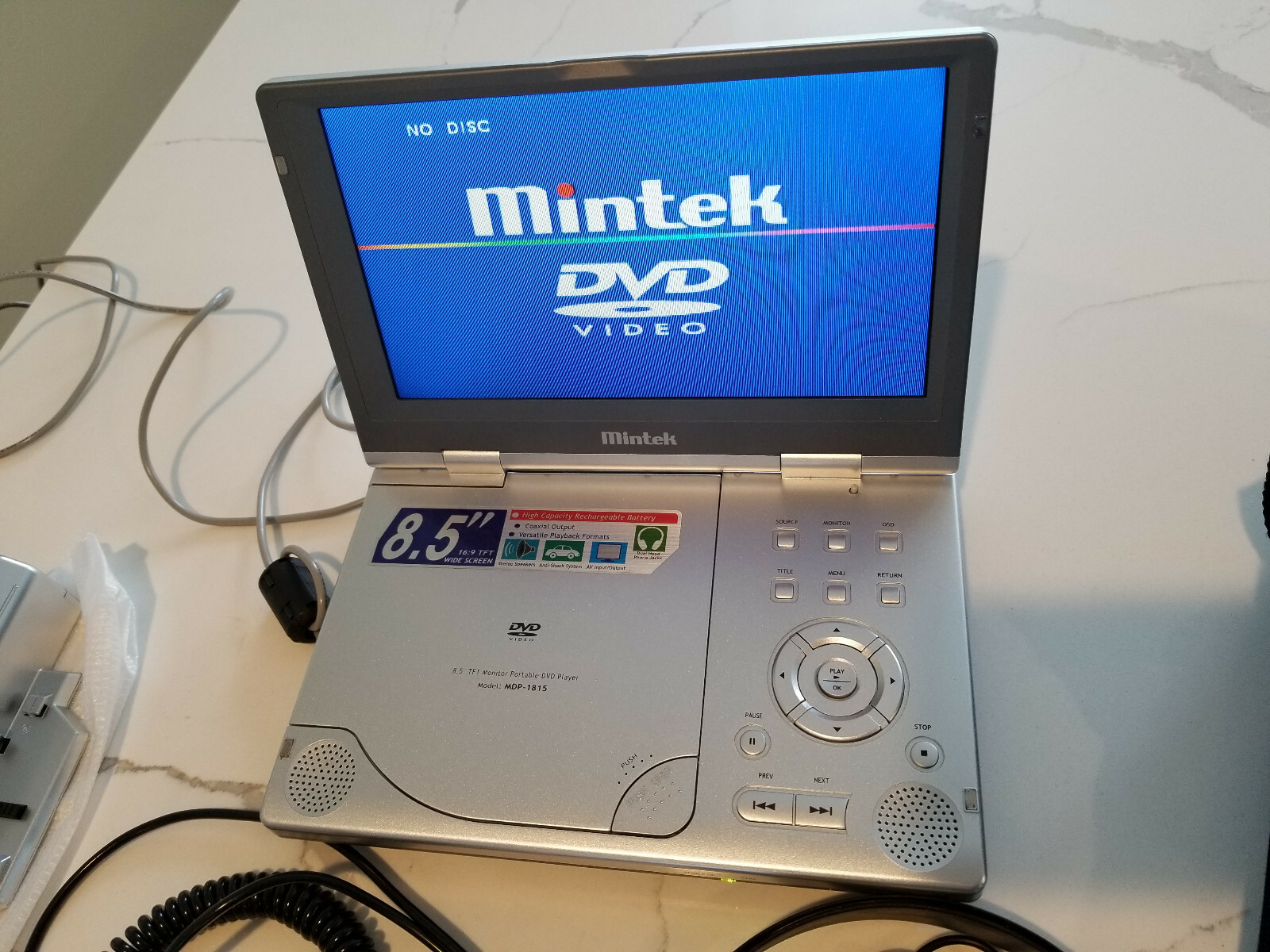 Preowned Works Mintek Portable DVD Player 8.5’’ TFT Monitor MDP-1815 Gray | eBay
