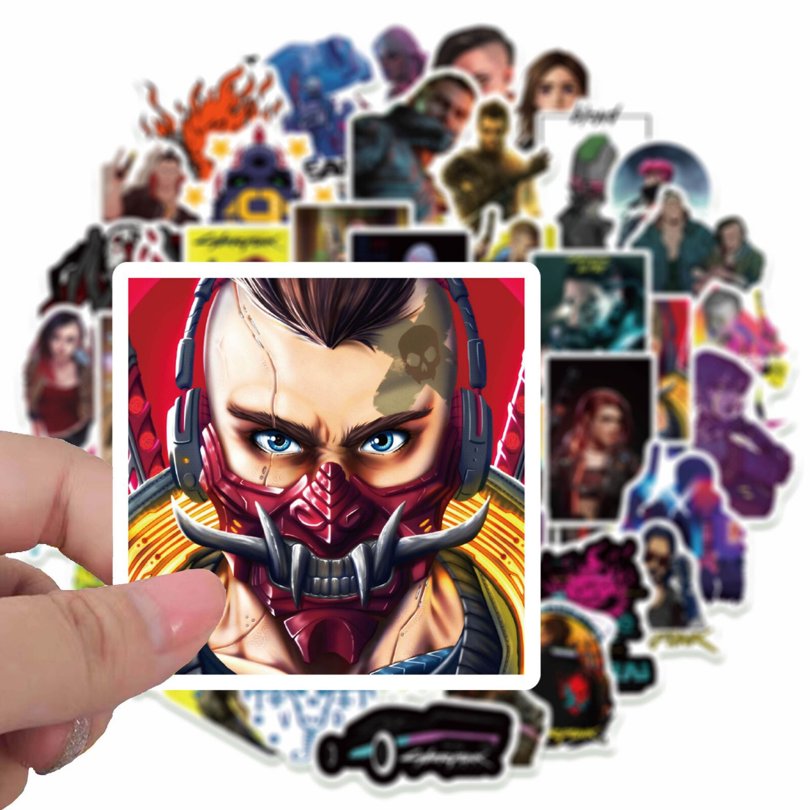 50X Cyberpunk 2077 Stickers PS5 XBox Game Room Decals Characters ...