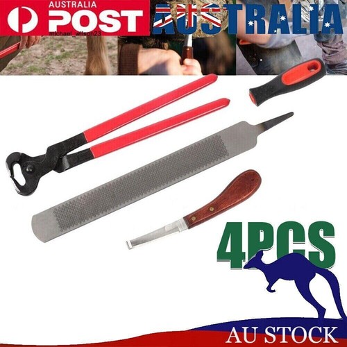 4X/Set Farriers Tools Hoof Trim Shoeing Kit Hoof Nipper Rasp Knife ...