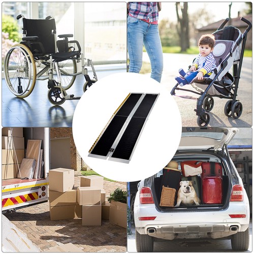 7FT Aluminum Multi-Folding Wheelchair Ramp Briefcase Style Portable ...