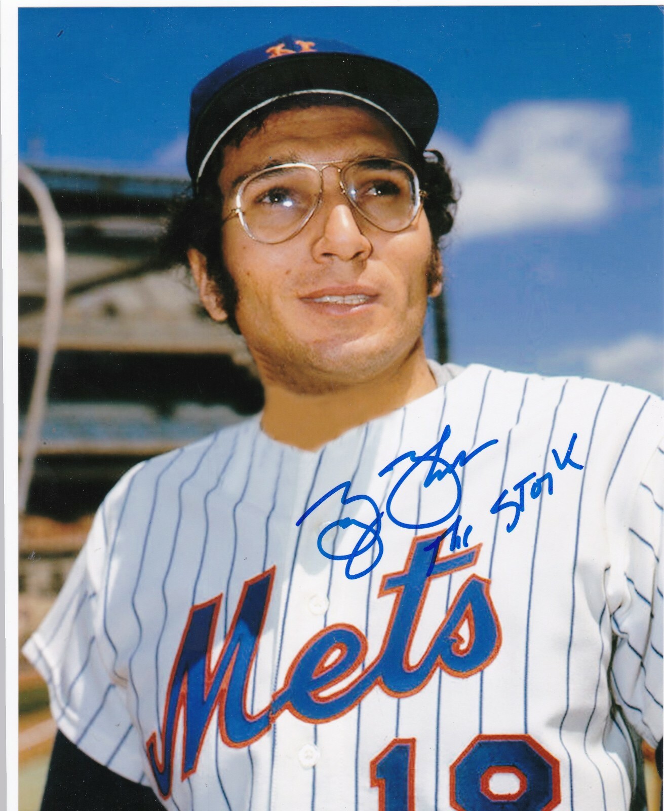 GEORGE THEODORE "THE STORK NEW YORK METS ACTION SIGNED 8x10 | eBay