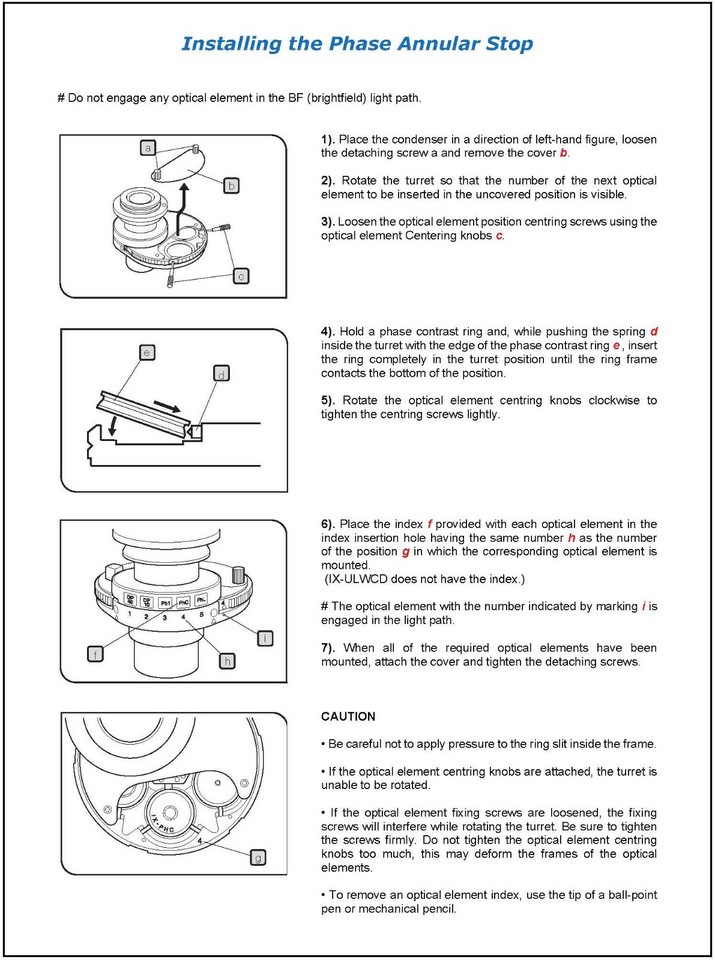 Olympus Phase Annular Stop – IX-PHCU | eBay