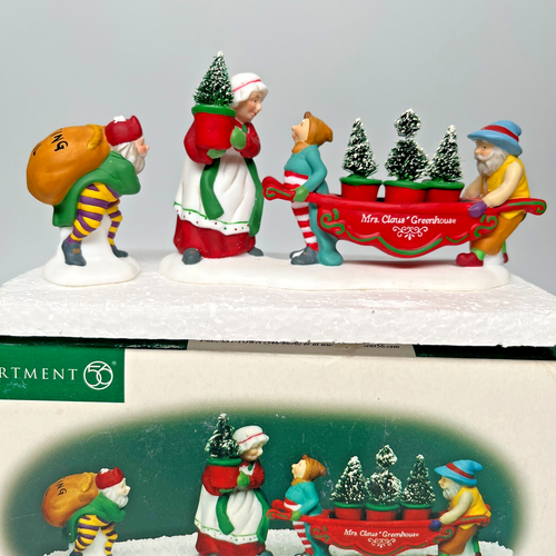 Dept 56 North Pole Series Delivering the Christmas Greens, Elves, w/Box ...