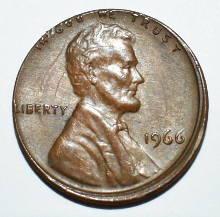 1966 Penny Muti Error Rare Wounded Forehead, Broad Strike, Collar Thick ...