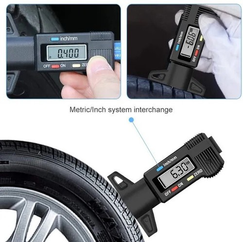 Digital Tyre Tread Depth Gauge, Portable Tyre Tread Checker and Tyre ...