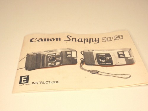 Canon Snappy 50/20 Camera Instruction Manual English Version Ephemera ...