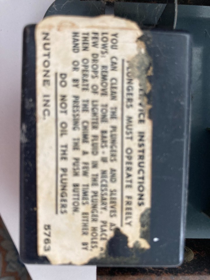 Vintage NOS 1958 Mid Century Modern Atomic Nutone Door Chime L-17 ...