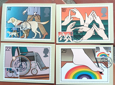 ENGLAND DISABLED YEAR SIGN LANGUAGE GUIDE DOG COMPLT SET 4 maximum ...