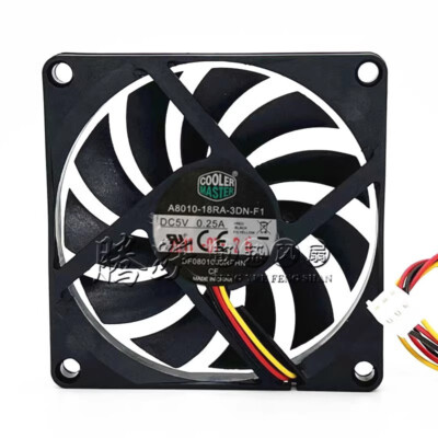 COOLER MASTER A8010-18RA-3DN-F1 5V 0.25A 8010 8CM 3-pin cooling fan | eBay