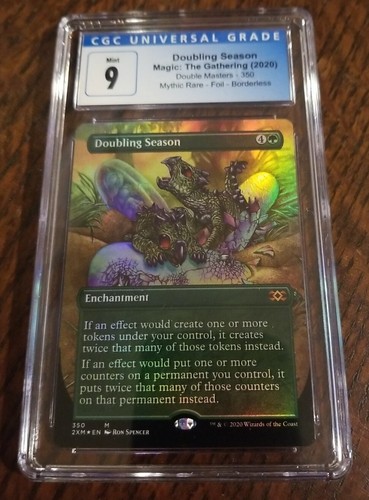 Graded Doubling Season CGC 9 MINT Double Masters Borderless Foil MTG ...