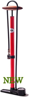 SILCA Pista Floor Pump Red with Black Single Sided Base and SILCA ...
