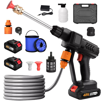 2/1 Battery Portable Cordless Ultra Pressure Washer Jet Water Wash ...