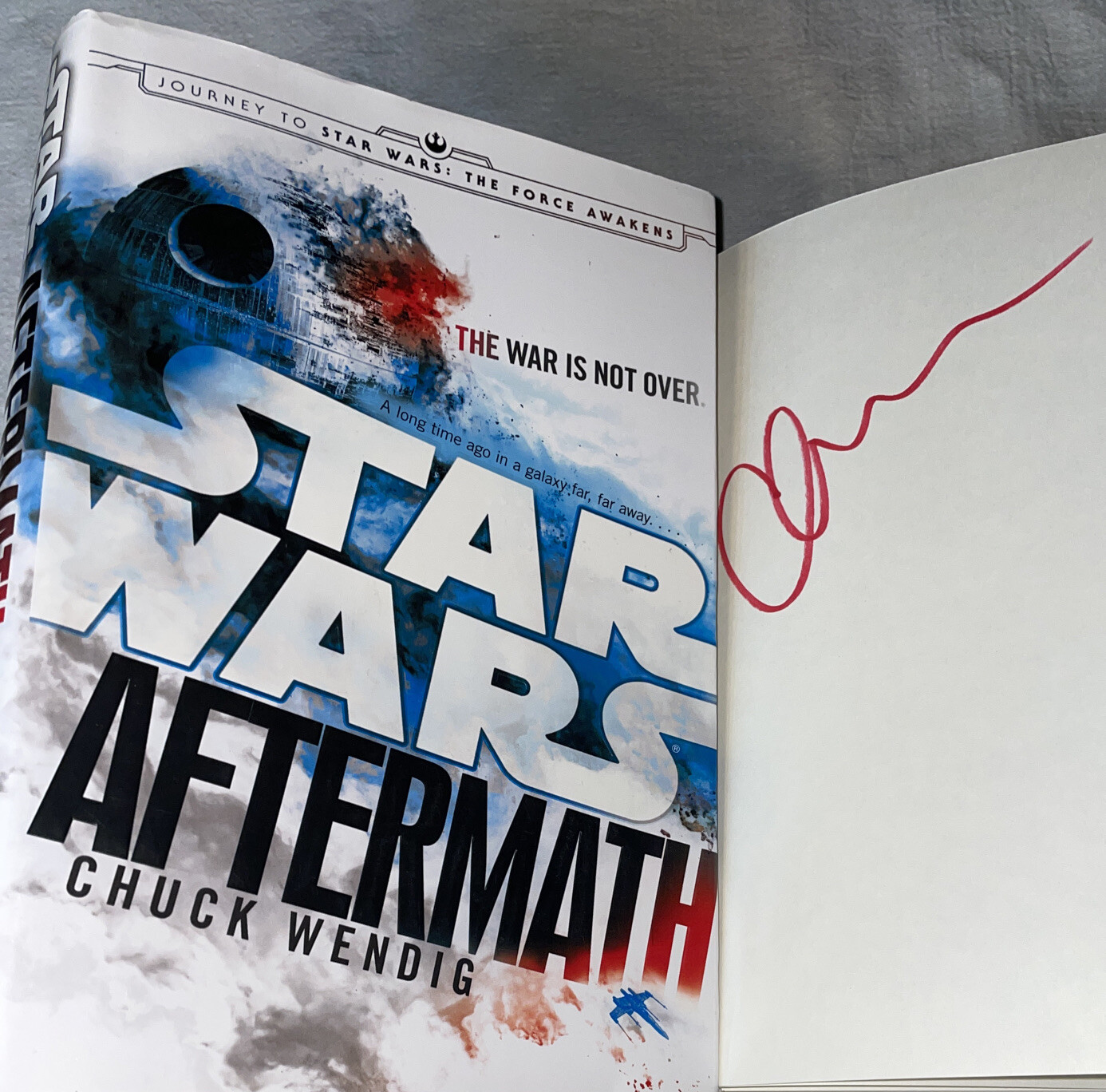 SIGNED Star Wars Aftermath Trilogy Book Chuck Wendig 1st ED HC DJ Force ...