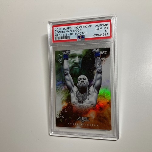 Conor McGregor 2017 Topps Chrome UFC Fire Color Blast Refractor Card ...