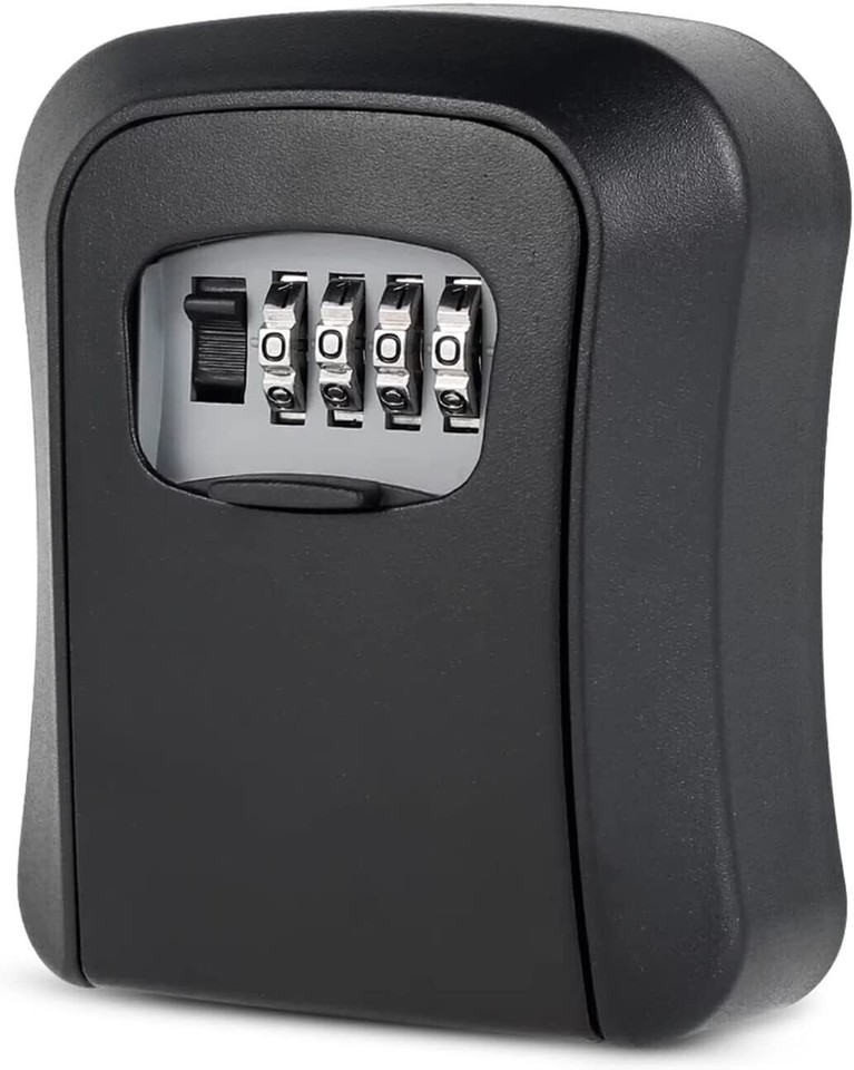 WALL MOUNTED KEY SAFE BOX 4 DIGIT COMBINATION KEY SAFE OUTDOOR SECURITY ...