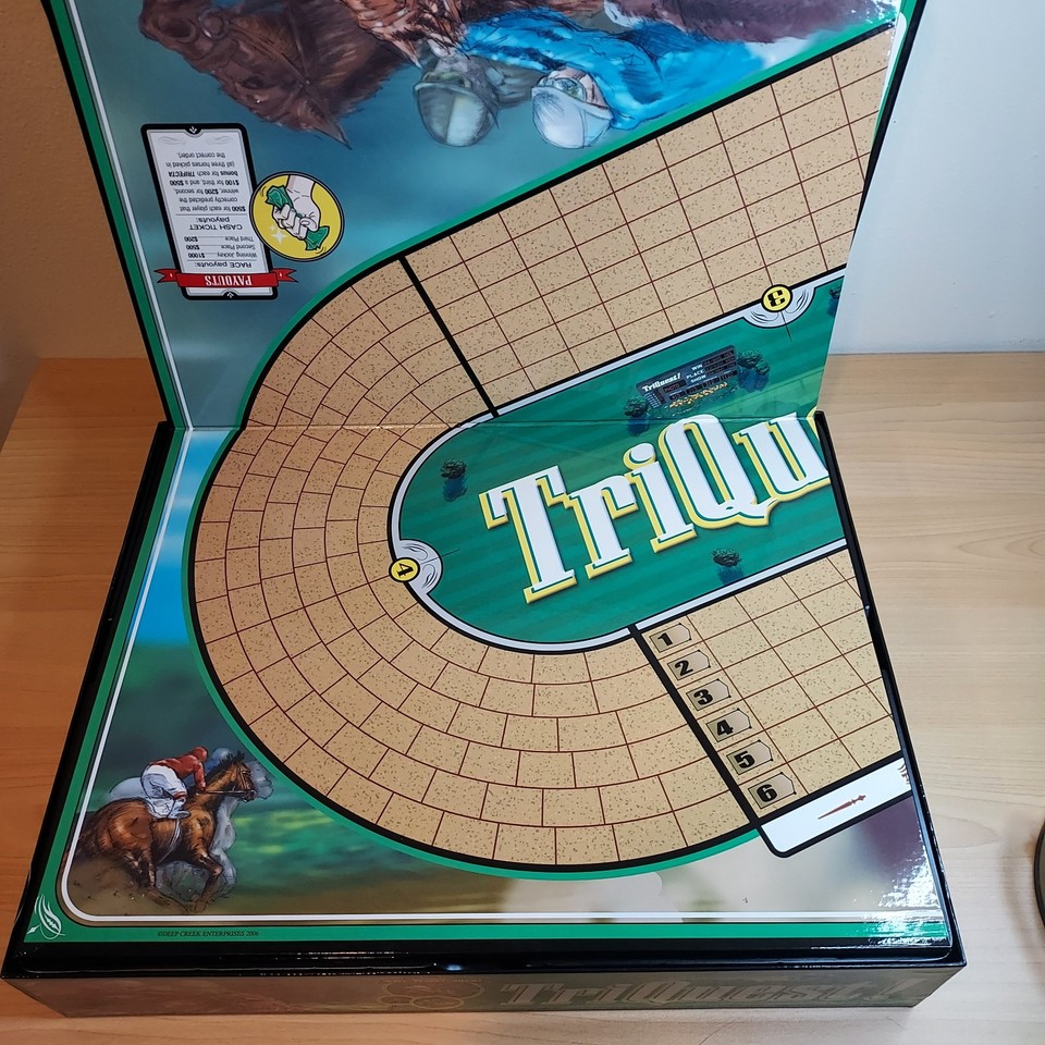 TriQuest! - The Horse Racing Board Game Win! Place! Show! Rare Hard to ...
