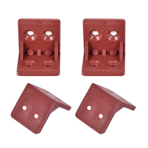 12Pcs 27x27x27mm Plastic Corner Brackets 4 Holes L Shape Angle Brace ...
