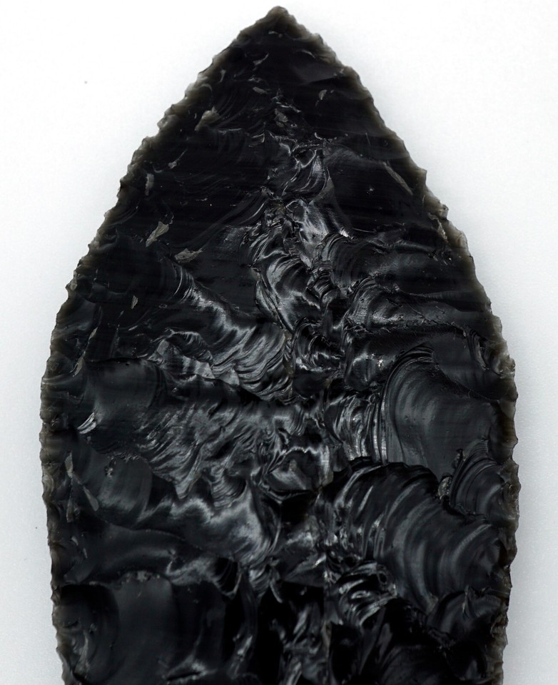 Hand Made Obsidian Knapped Knife Spear Point | eBay