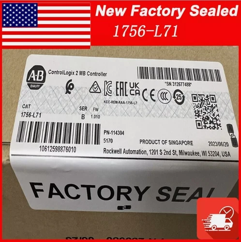 1756-L71 /B ControlLogix 5571 Controller 2MB Processor Control Module ...