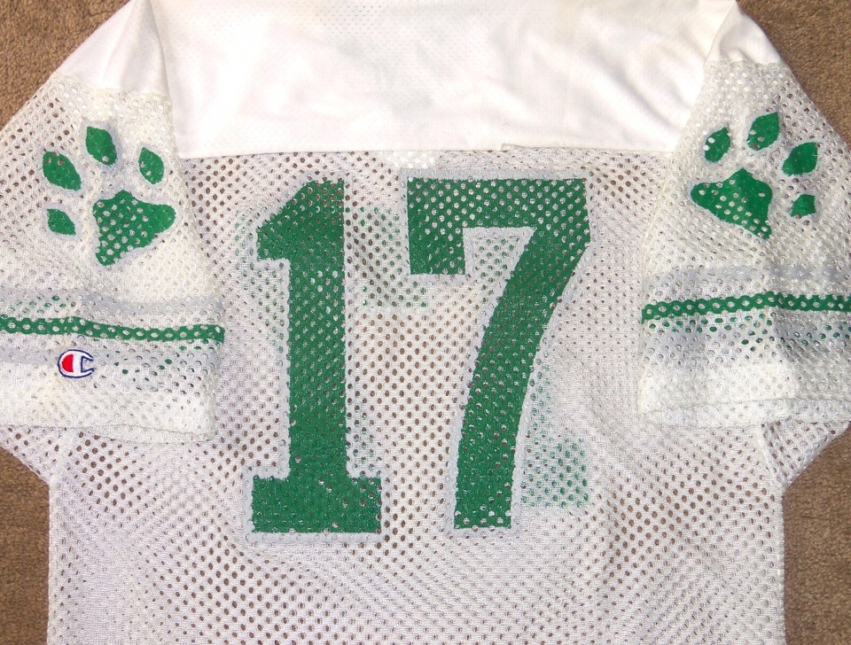 VINTAGE 80's OHIO UNIVERSITY OU BOBCATS CHAMPION MESH FISHNET JERSEY L ...