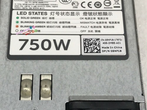 5NF18 Dell PE 750W 80 Plus HS Power Supply 06W2PW 6W2PW 027F3G | eBay