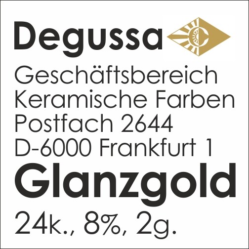 Liquid Bright Gold Heraeus & Degussa made in Germany Thinner Luster ...