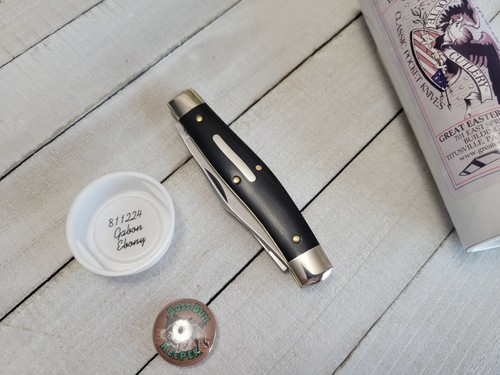 Great Eastern Cutlery 811224 Tidioute Boss Bull Keeper Gabon Ebony Wood ...