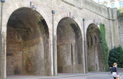 Photo 6x4 Arches under Cheapside on approach to Forster Square Railway ...