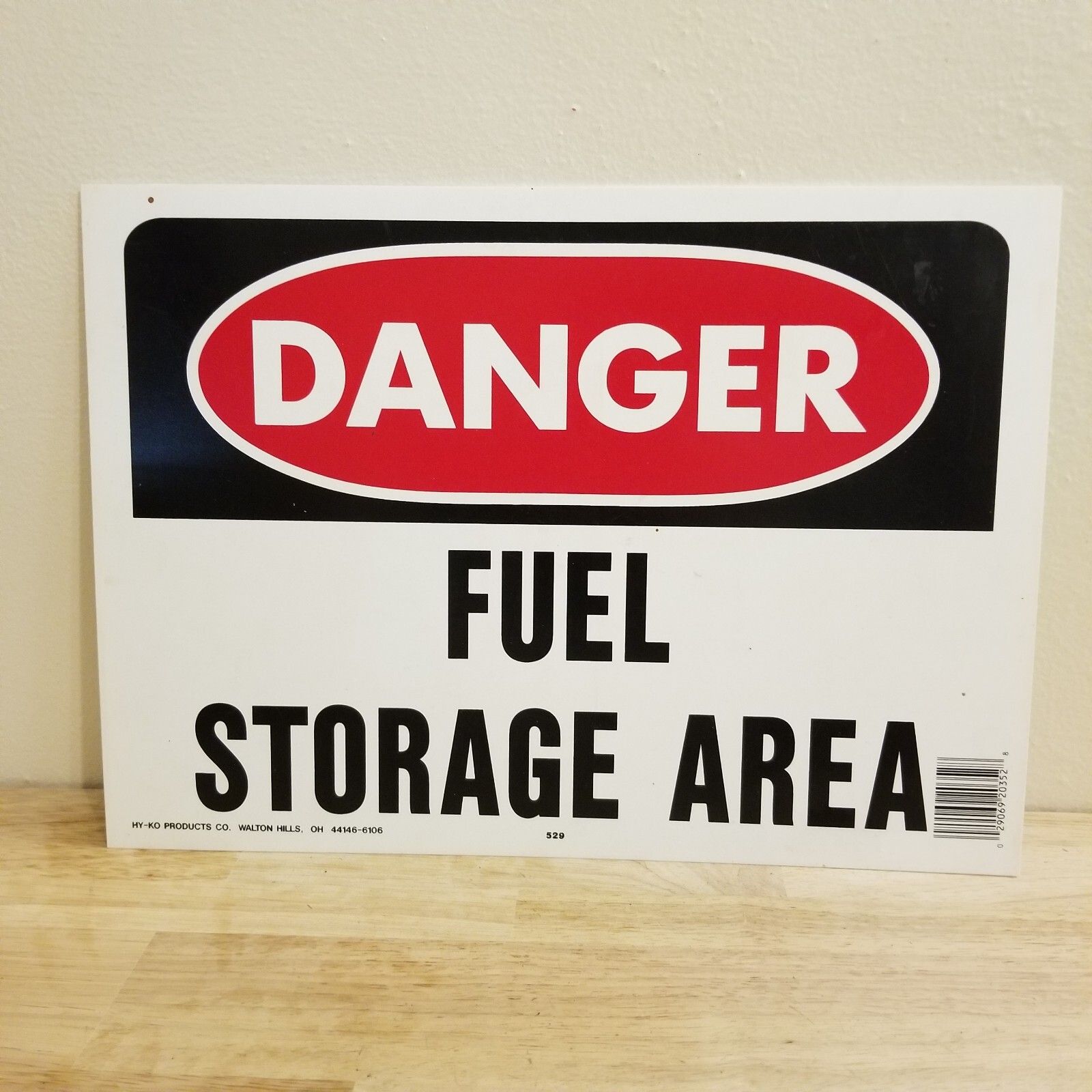14x 10 Inches Danger, Fuel Storage Area Sign, Plastic | eBay