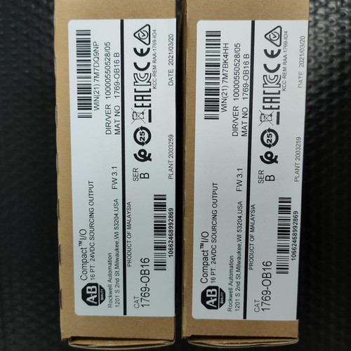 Allen Bradley 1769-OB16 Ser B Compact I/O 16 Pt 24VDC Output Module ...
