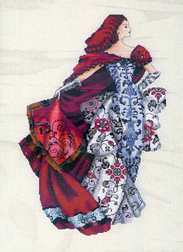 Red Kit Cross Stitch Chart, Fabric, Beads, Silk Floss Mirabilia Designs ...