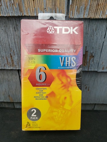 TDK VHS T-120 6 Hour Blank 2-Pack NEW SEALED | eBay