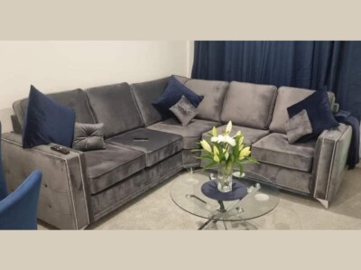 Corner cuddle Sofa Cuddle sofa any colour 5 seater l shape | eBay UK