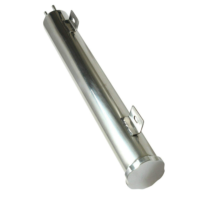 "2"" x 15"" Polished STAINLESS Steel Radiator Overflow Tank Universal ...