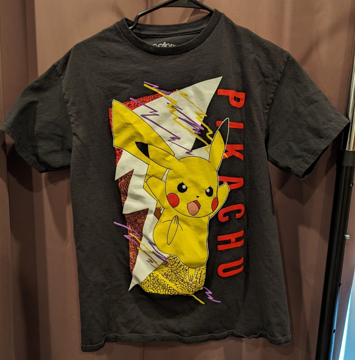 2016 Pokemon Pikachu Graphic T-shirt Tee Mens MD Blac… - Gem