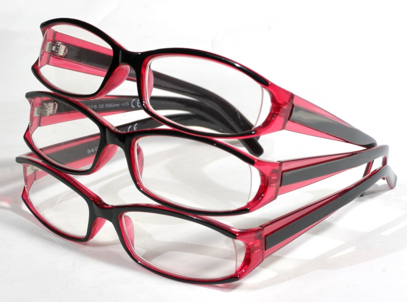 3 Pair +1.75 FGX Foster Grant Daring Women's Reading Glasses Full Rim ...