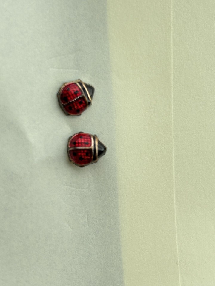 JCM 14k Solid Yellow Gold Earrings Cute Lady Bug Piercing 0.4 Grams | eBay