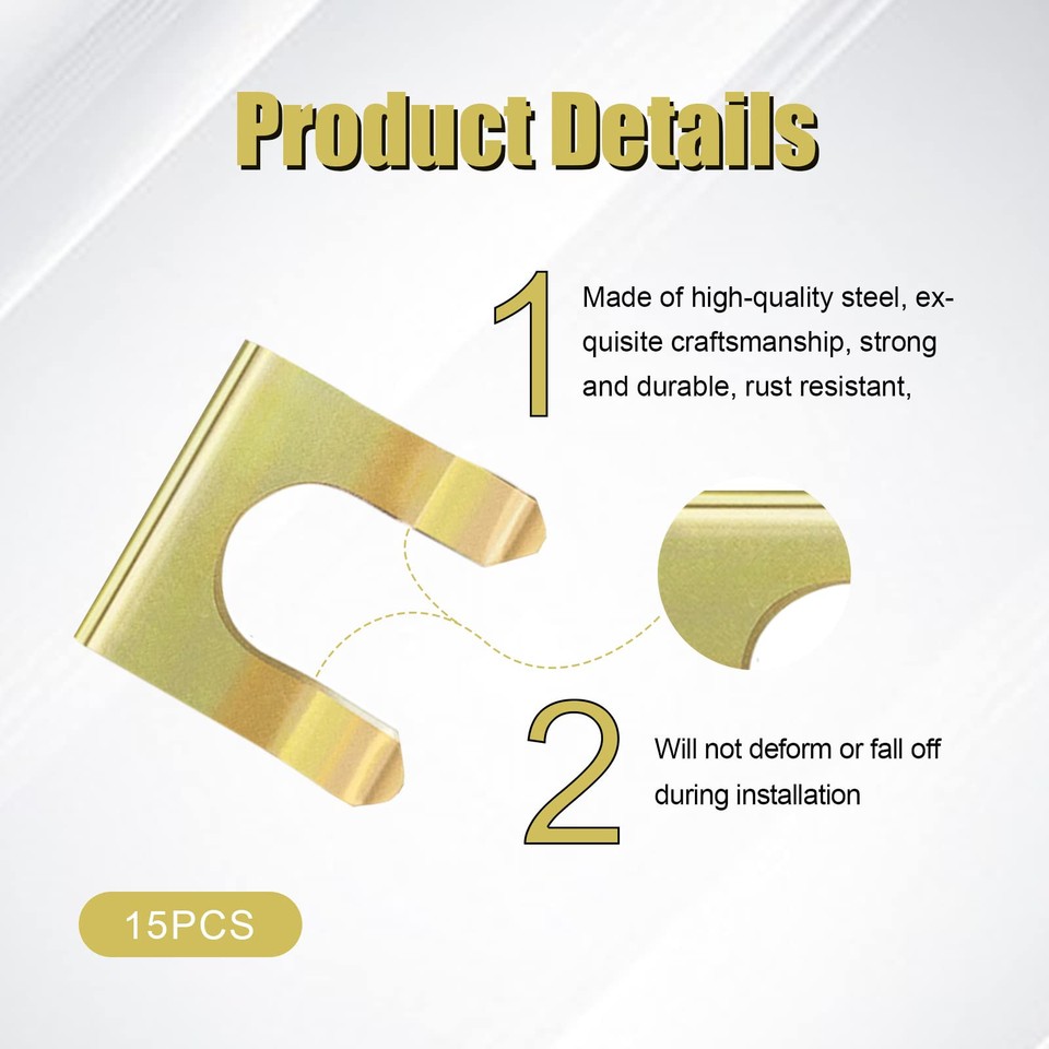 15 Pieces Brake Line Clips Metal Brake Line Retainer U Shaped, Brake ...