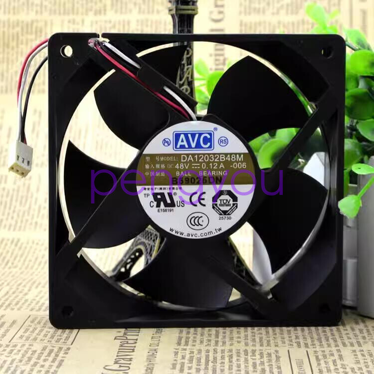 Taiwan AVC 12032 12CM Industrial Fan Cabinet Inverter Silent 48V ...