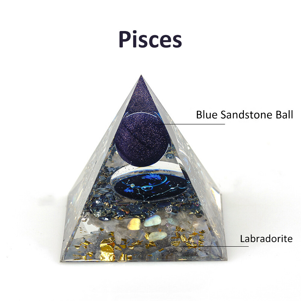 12 Constellations Natural Crystal Pyramid Quartz Reiki Healing Chakra ...