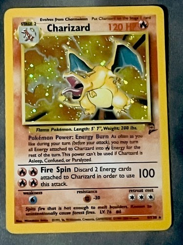 Pokémon Charizard Base Set 2 Ii Holo Rare Holo Swirl 4/130 Mint Condition | eBay