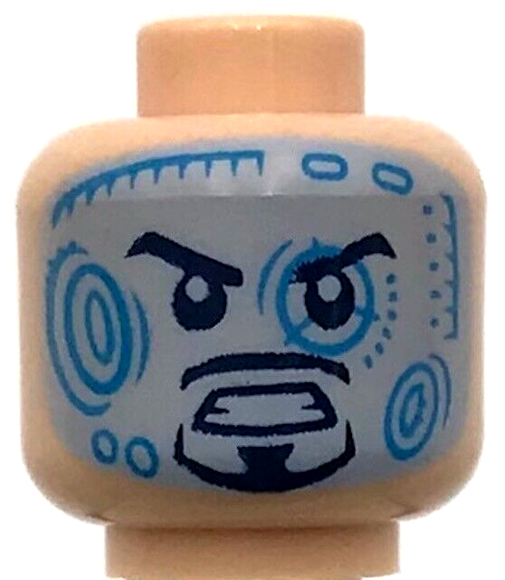 Lego New Light Nougat Minifigure Head Dual Sided Black Eyebrows and ...