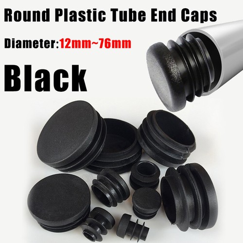 Round Plastic Tube End Caps Insert Bungs Blanking Plugs For Steel ...