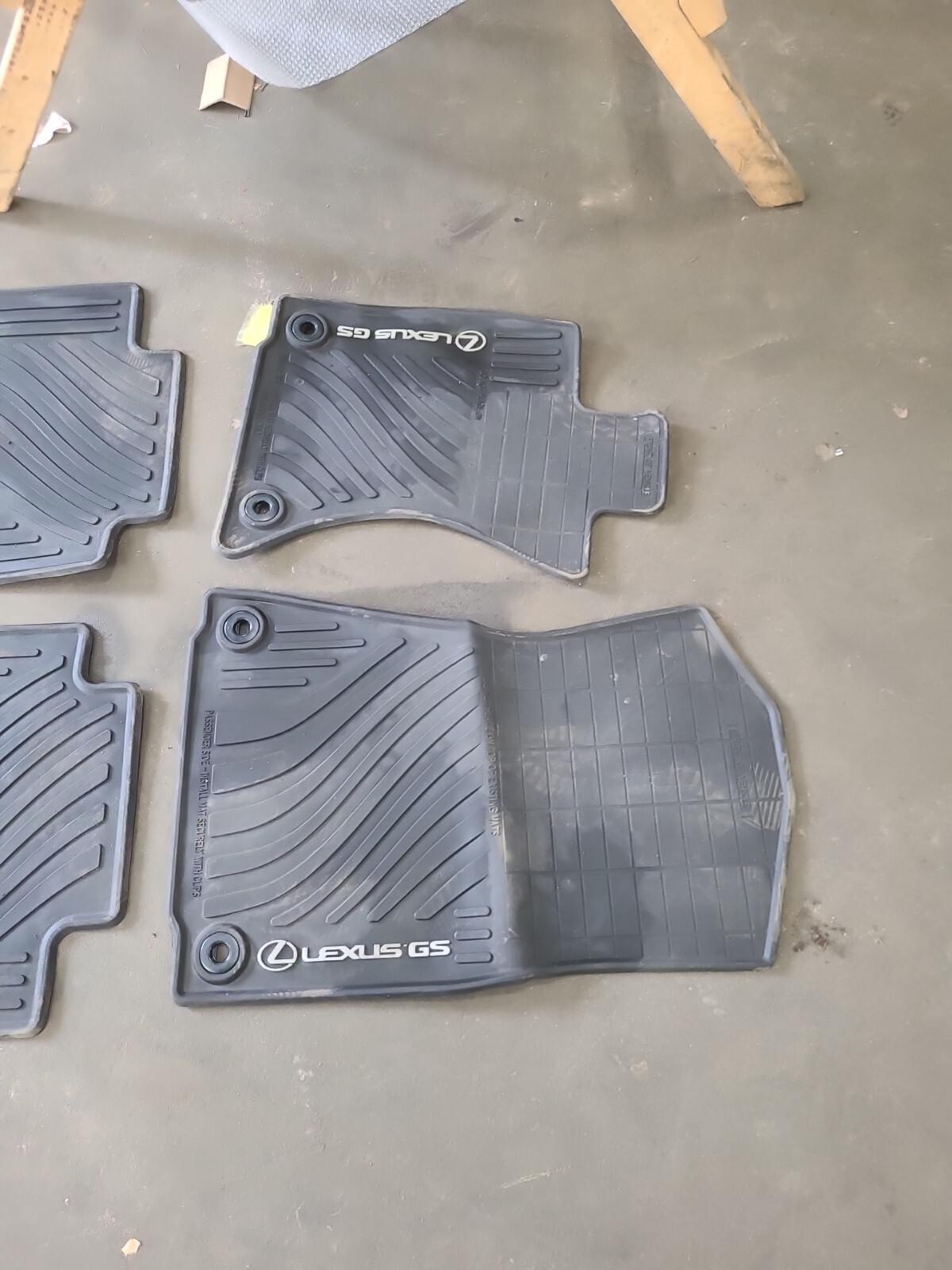LEXUS GS350 2013 FSPORT ALL WEATHER FLOOR MATS OEM 4 PC SET PART# PT206 ...